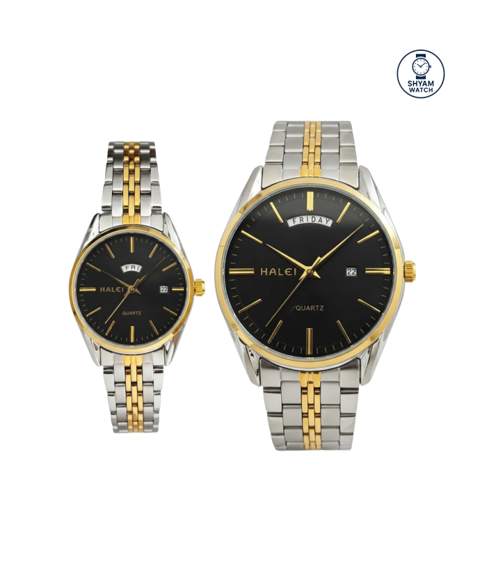 HALEI COUPLE WATCH GOLDEN - Shyam Watch